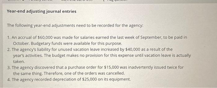 Solved Year-end adjusting journal entries The following | Chegg.com