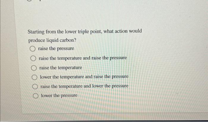 Solved The phase diagram for carbon is shown. Which phases | Chegg.com