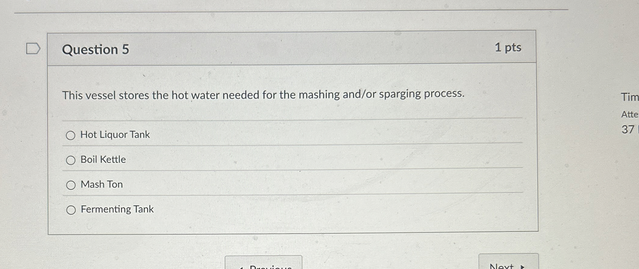 Solved Question 5This vessel stores the hot water needed for | Chegg.com