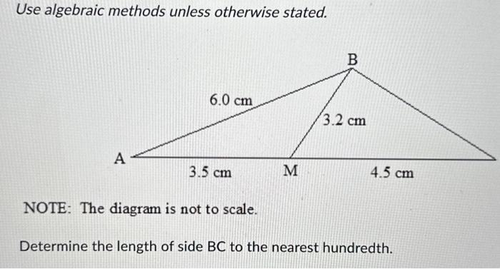 Solved Use algebraic methods unless otherwise stated. NOTE: | Chegg.com