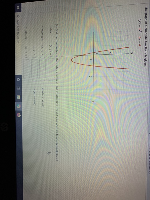 Solved נטענכם The Graph Of A Quadratic Function Fis Given