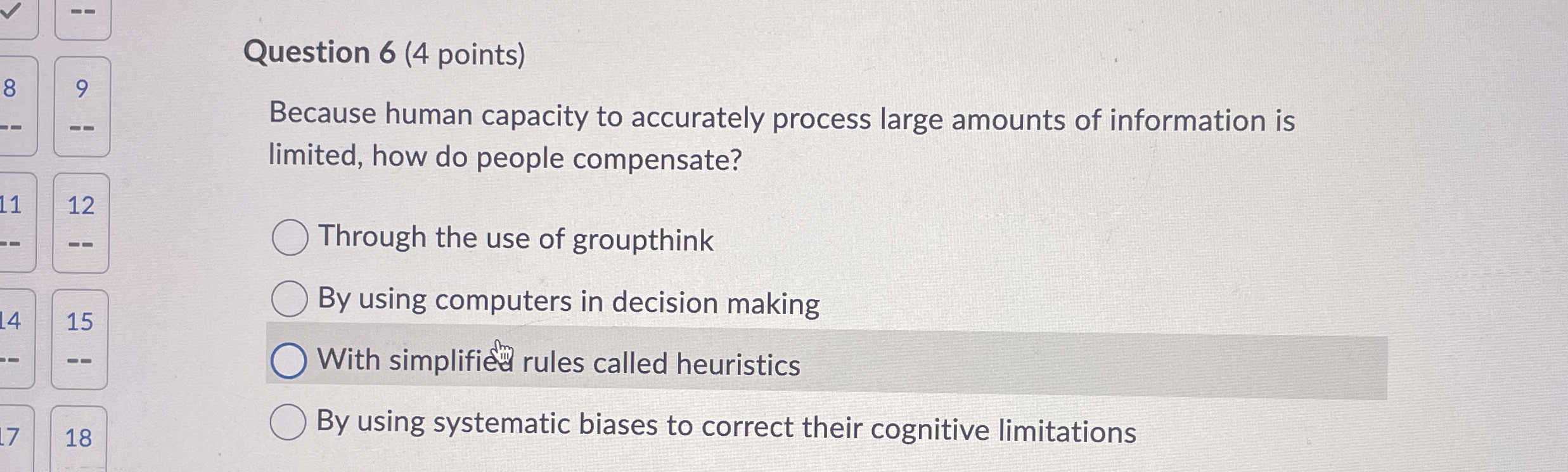 Solved Question 6 (4 ﻿points)Because human capacity to | Chegg.com