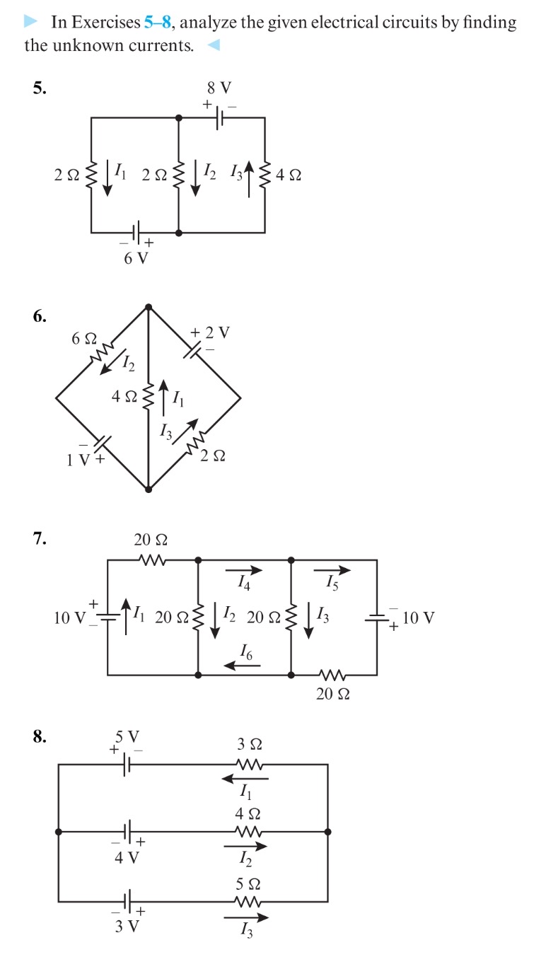 Solved In Exercises 5-8, ﻿analyze the given electrical | Chegg.com