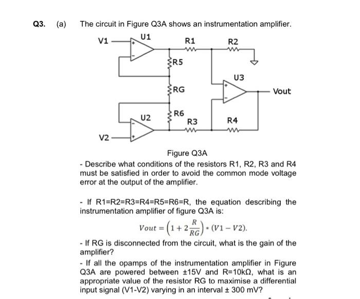 Solved Q3. (a) The circuit in Figure Q3A shows an | Chegg.com