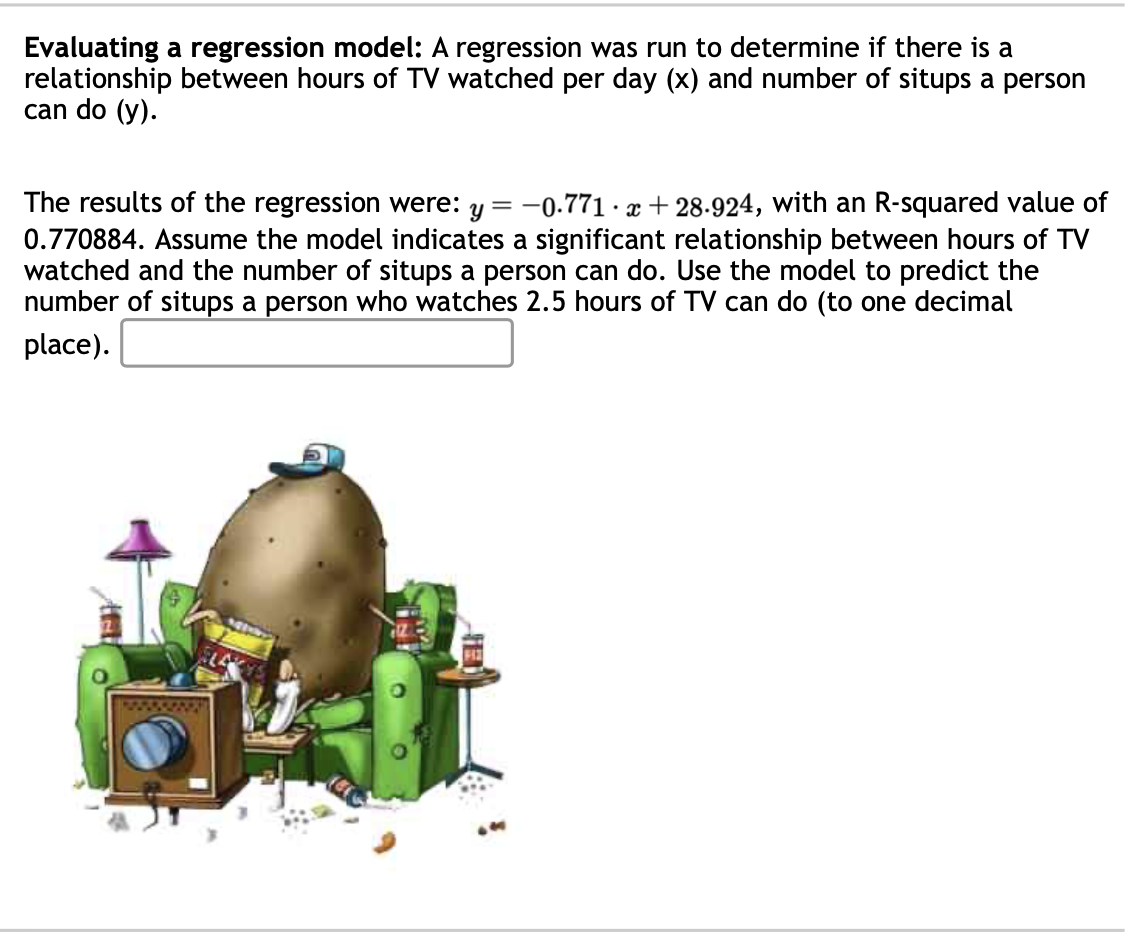 Solved Evaluating a regression model: A regression was run | Chegg.com