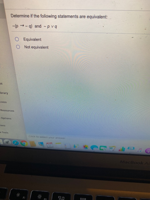 Solved Determine if the following statements are equivalent: | Chegg.com