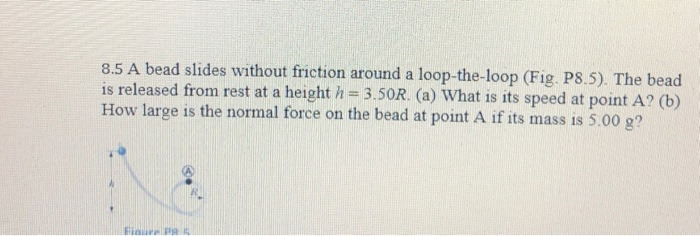 Solved 8.5 A bead slides without friction around a | Chegg.com