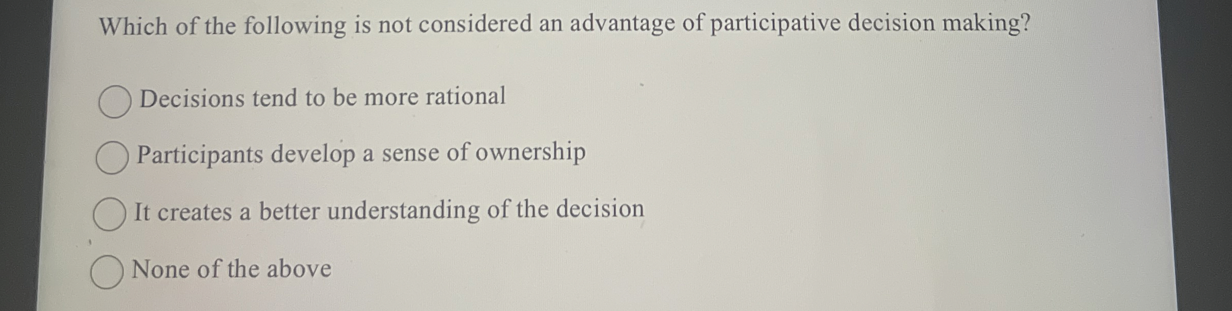 Solved Which of the following is not considered an advantage | Chegg.com