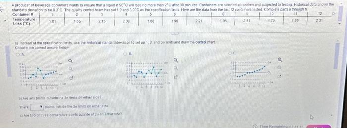Solved a) Instead of the specification limits, use the | Chegg.com