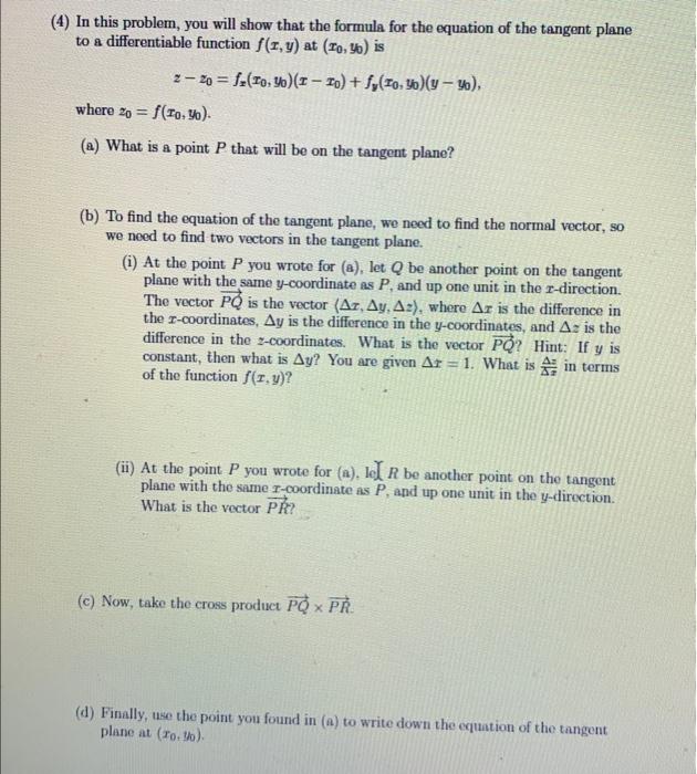 Solved (4) In this problem, you will show that the formula | Chegg.com