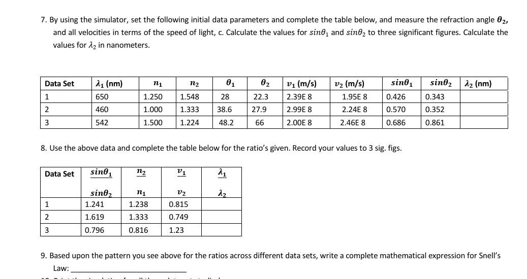 Solved 7. By using the simulator, set the following initial | Chegg.com