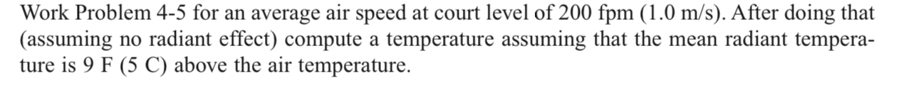 Solved Work Problem 4-5 ﻿for an average air speed at court | Chegg.com