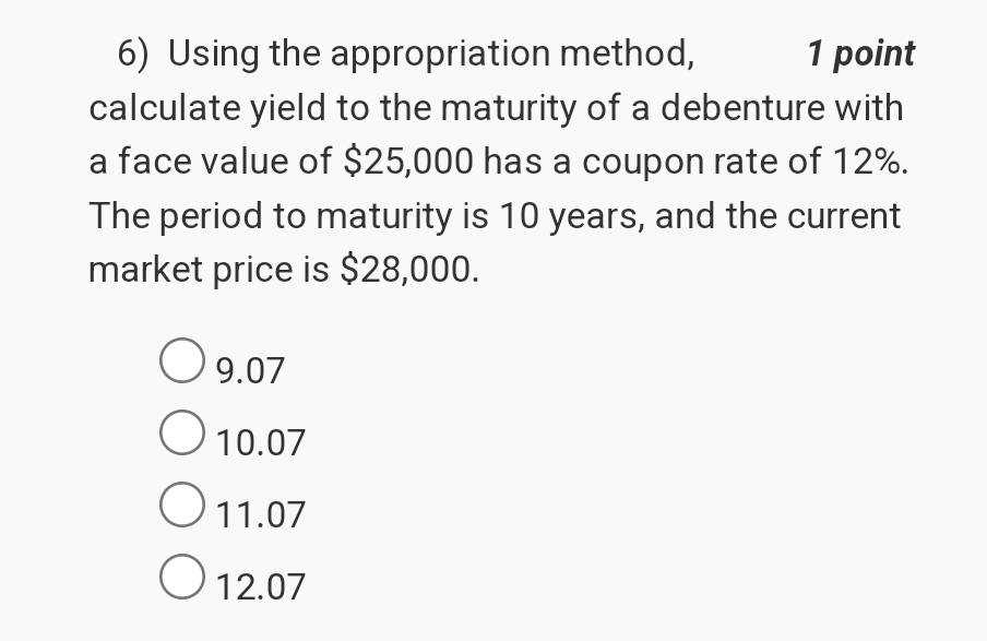 Solved Using the appropriation method,1 ﻿pointcalculate | Chegg.com