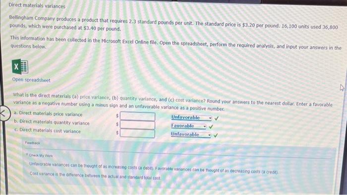 Solved Bellingham Company produces a product that requires | Chegg.com