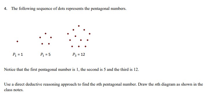 Solved The following sequence of dots represents the | Chegg.com