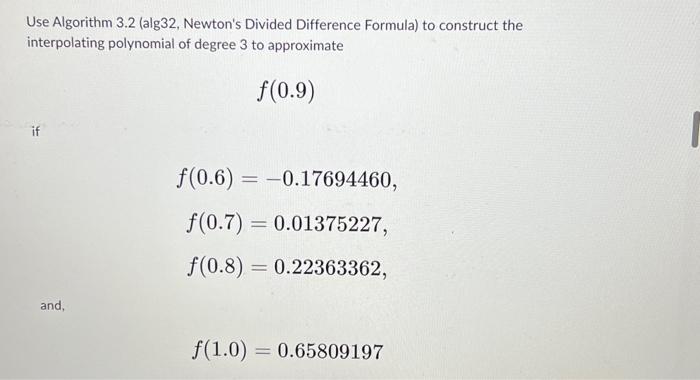 Solved Use The Given Alg On Matlab Send The Output From