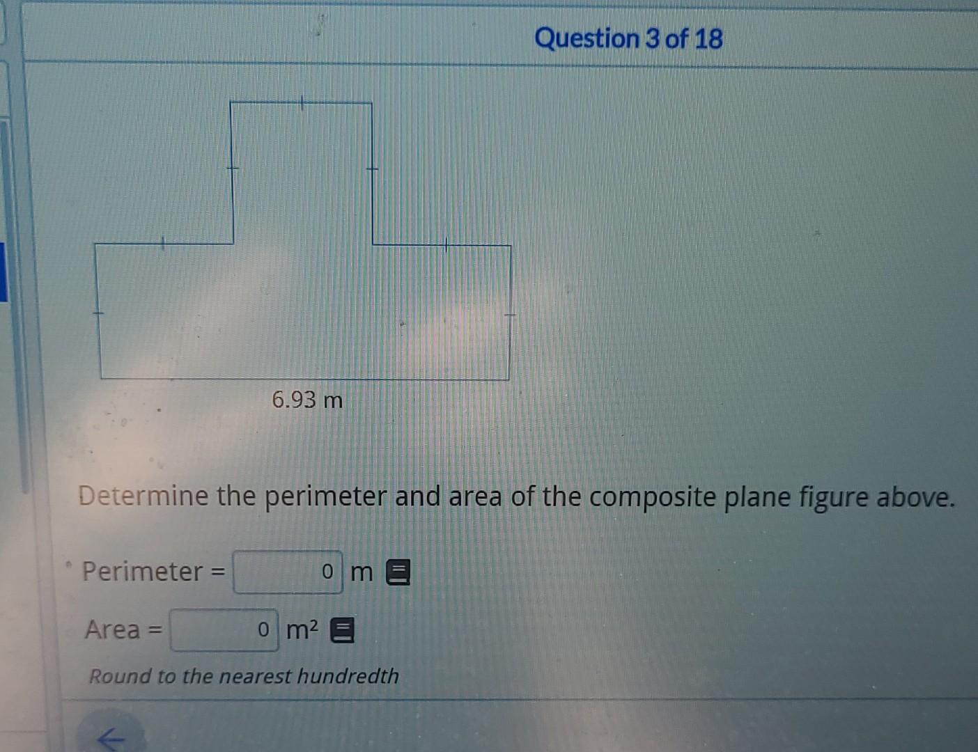 Solved Determine the perimeter and area of the composite | Chegg.com