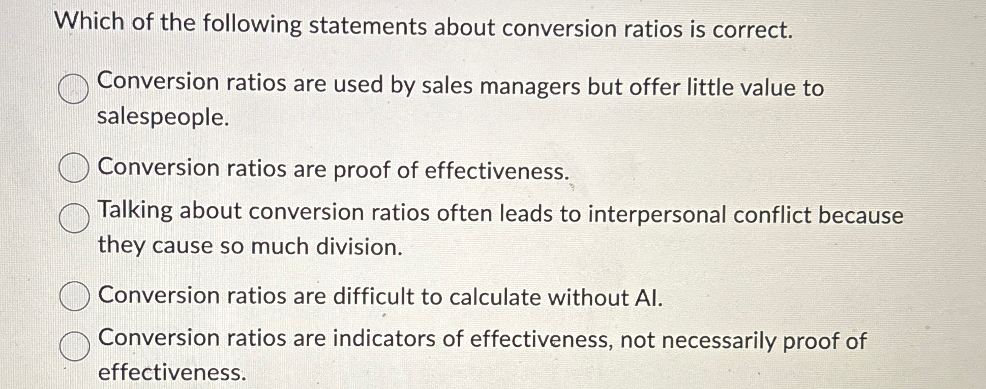 Solved Which of the following statements about conversion | Chegg.com