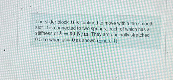 The slider block B is confined to move within the | Chegg.com