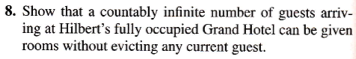 Solved Show that a countably infinite number of guests | Chegg.com
