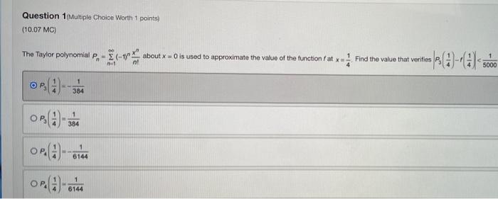 Solved Question 1(Multiple Choice Worth 1 points) (10.07 MC) | Chegg.com