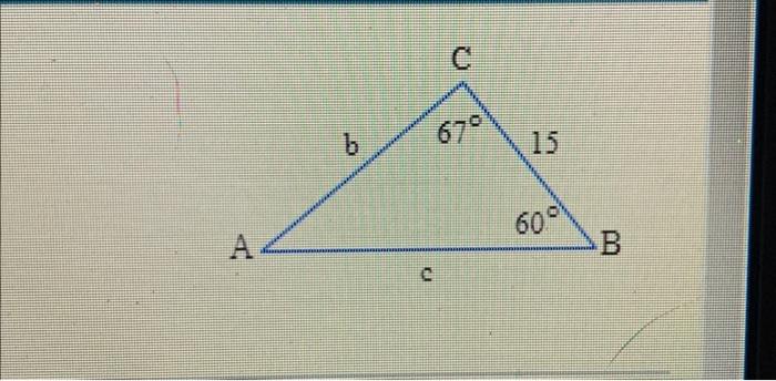 Solved Solve the triangle shown to the right. A≈ (Simplify | Chegg.com