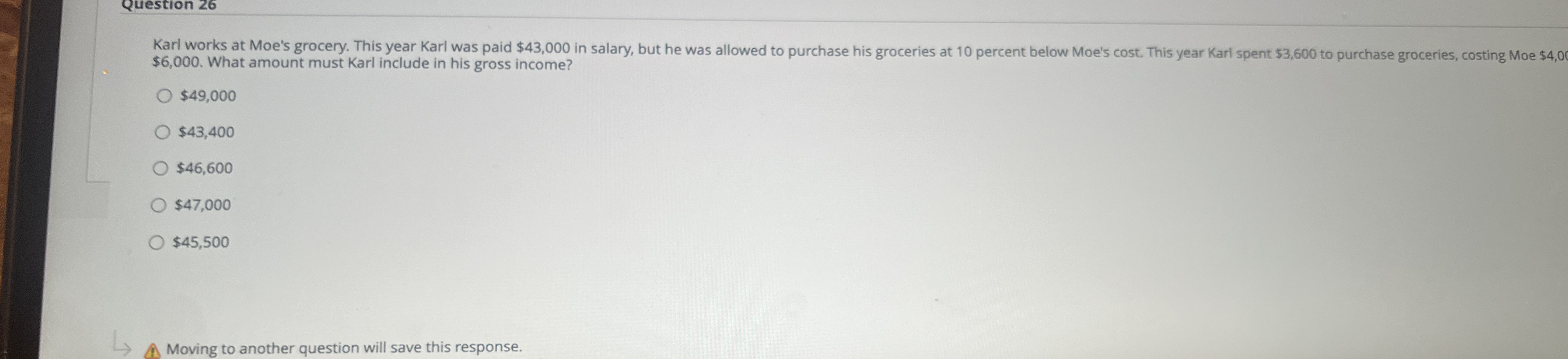 Solved $6,000. ﻿What amount must Karl include in his gross | Chegg.com
