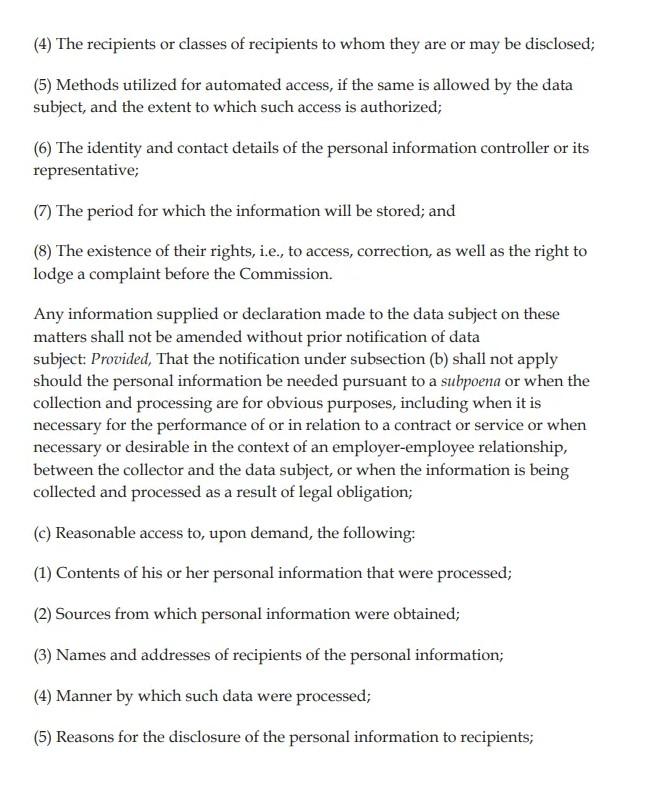 SEC. 12. Criteria for Lawful Processing of Personal | Chegg.com