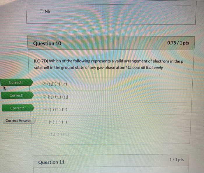 Solved Nh Question 10 0.75/1 pts (LO 7D) Which of the | Chegg.com