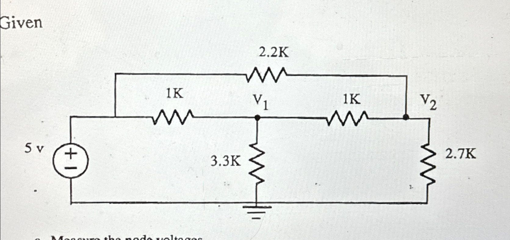 GivenMeasure branch currents | Chegg.com
