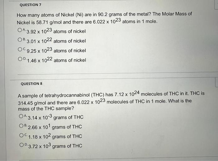 Solved How many atoms of Nickel (Ni) are in 90.2 grams of | Chegg.com