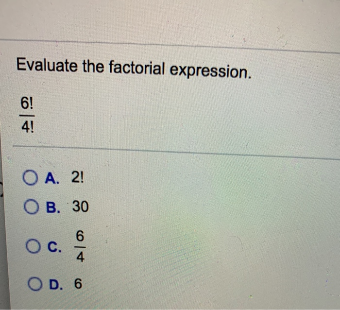Solved Evaluate the factorial expression. л зо|+ о © | оооо | Chegg.com