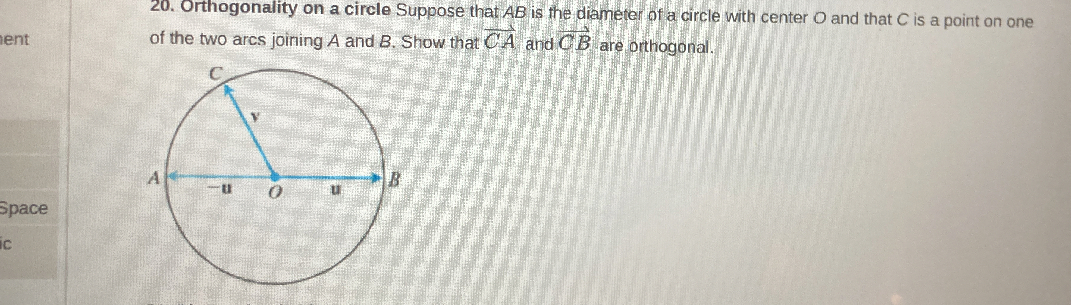 Solved Orthogonality on a circle Suppose that AB ﻿is the | Chegg.com