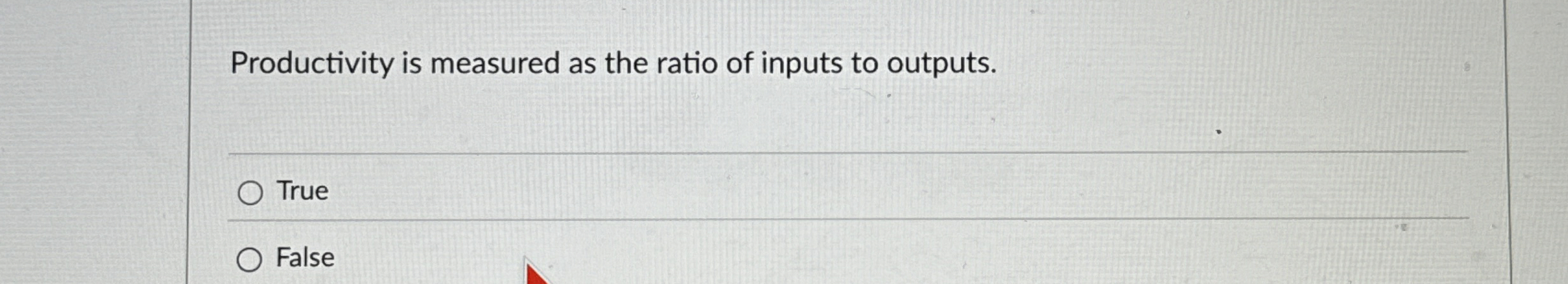 Solved Productivity is measured as the ratio of inputs to | Chegg.com