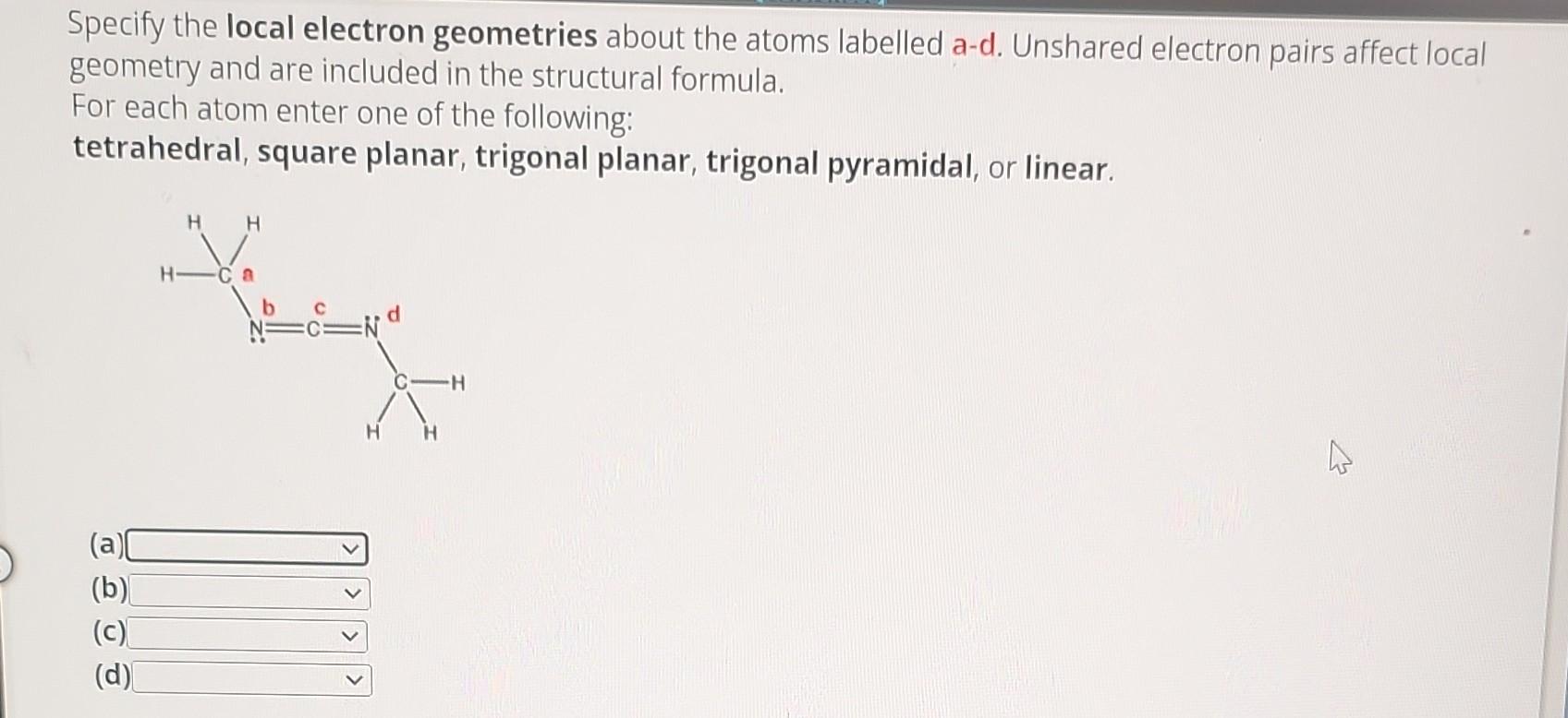 Solved For each example, specify whether the two structures | Chegg.com