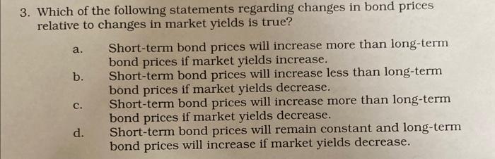 Solved 3. Which of the following statements regarding | Chegg.com