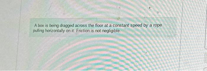 Solved A Box Is Being Dragged Across The Floor At A Constant