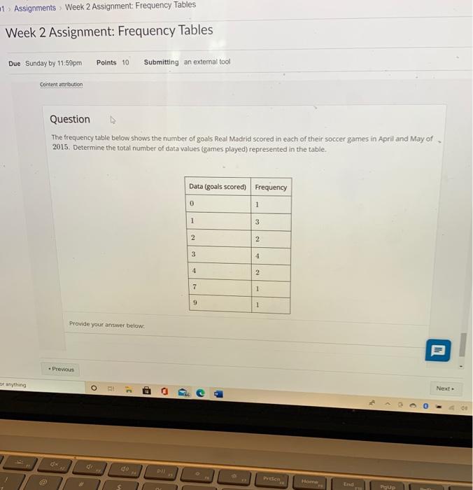 Solved 1 Assignments Week 2 Assignment: Frequency Tables | Chegg.com