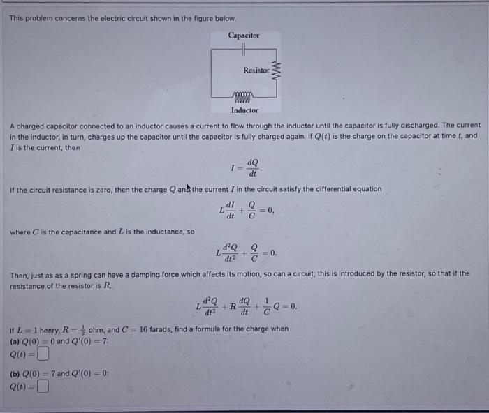 Solved This problem concerns the electric circuit shown in | Chegg.com