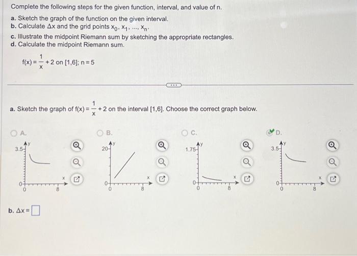 Solved Complete the following steps for the given function, | Chegg.com
