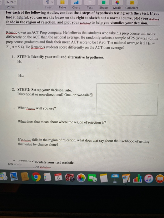 Solved Zoom 125% Insert Table Chart Text Shape Media Comment | Chegg.com