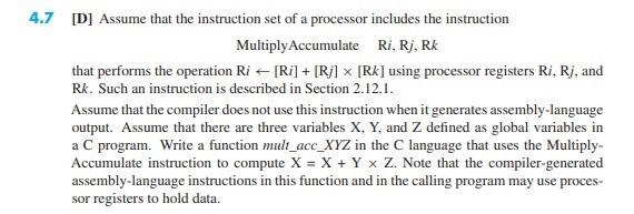 Solved [D] Assume that the instruction set of a processor | Chegg.com