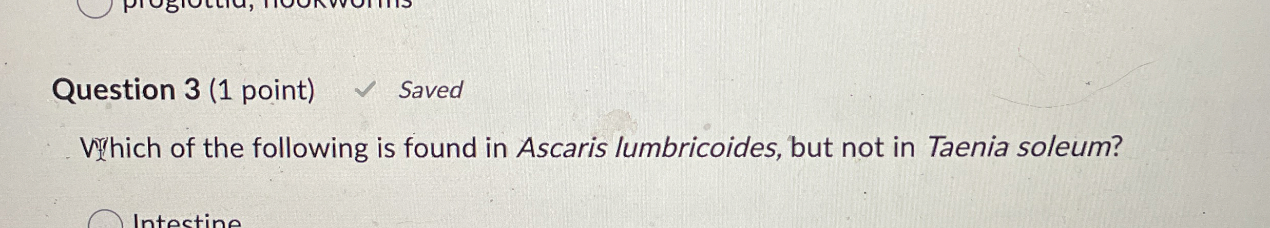 Question 3 (1 ﻿point) ﻿SavedWhich of the following | Chegg.com