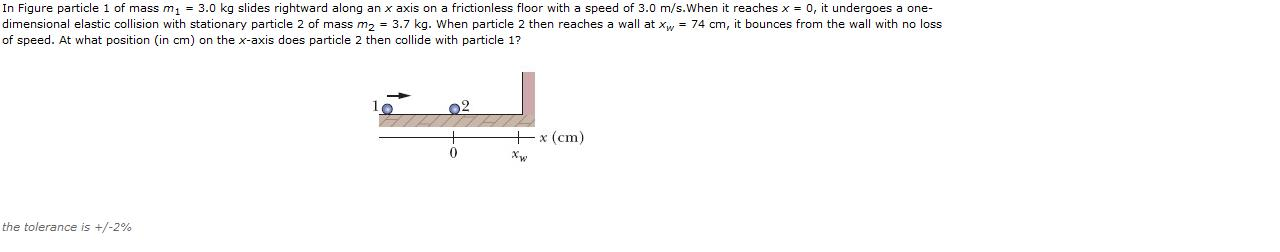 Solved In Figure particle 1 of mass m1 = 3.0 kg slides | Chegg.com
