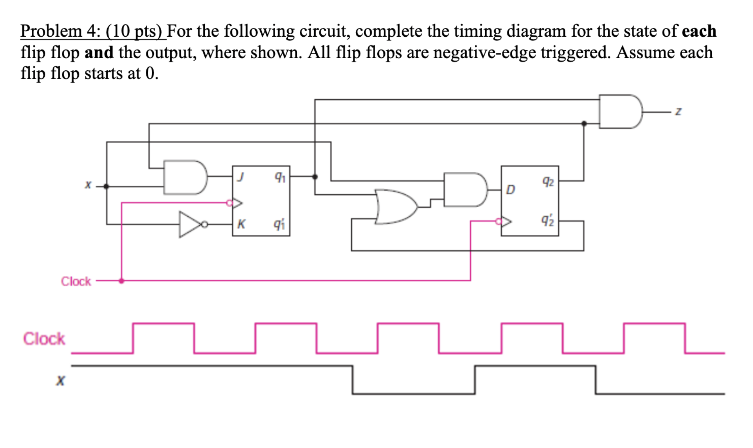 Solved Problem 4: ( 10 ﻿pts ) ﻿For the following circuit, | Chegg.com