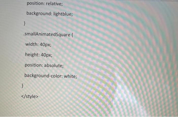 Solved Write a JavaScript program to move two small squares | Chegg.com