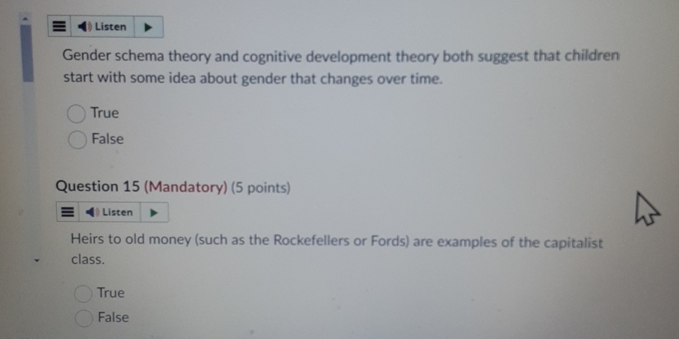 Solved ListenGender schema theory and cognitive development | Chegg.com