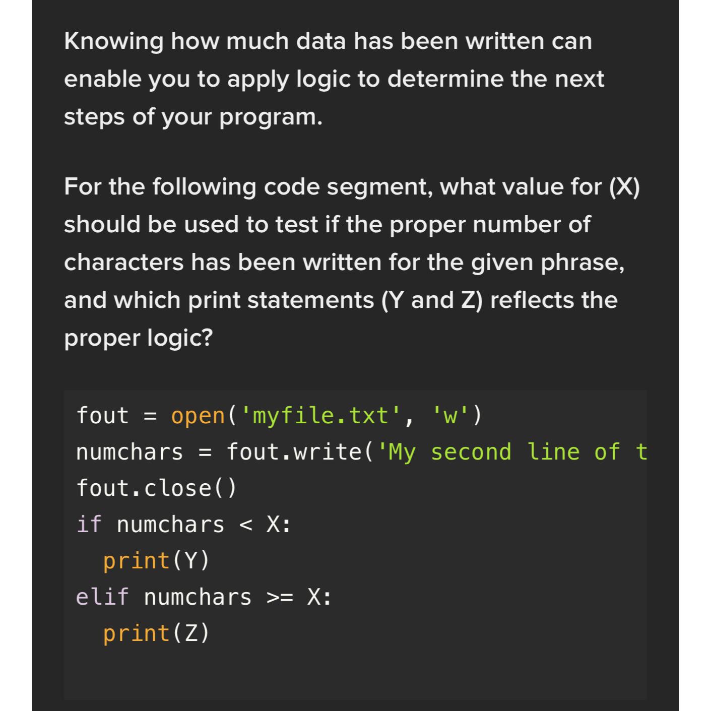 Solved Knowing how much data has been written can enable you | Chegg.com