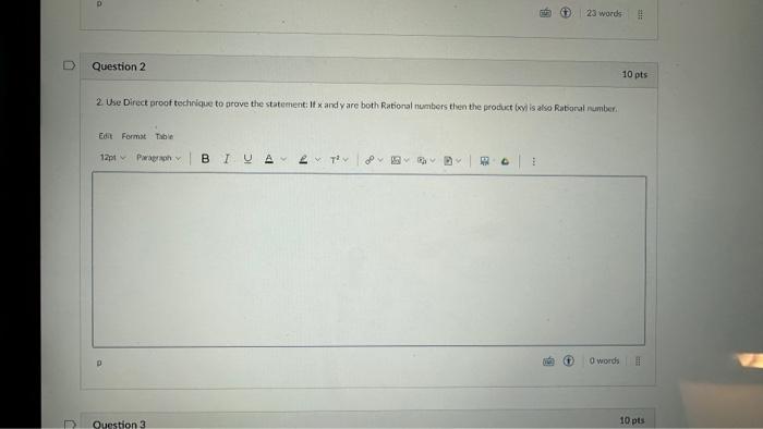 Solved 2. Use Direct proof technique to prove the | Chegg.com