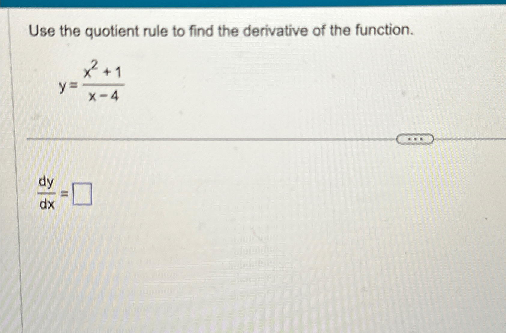 Solved Use the quotient rule to find the derivative of the | Chegg.com